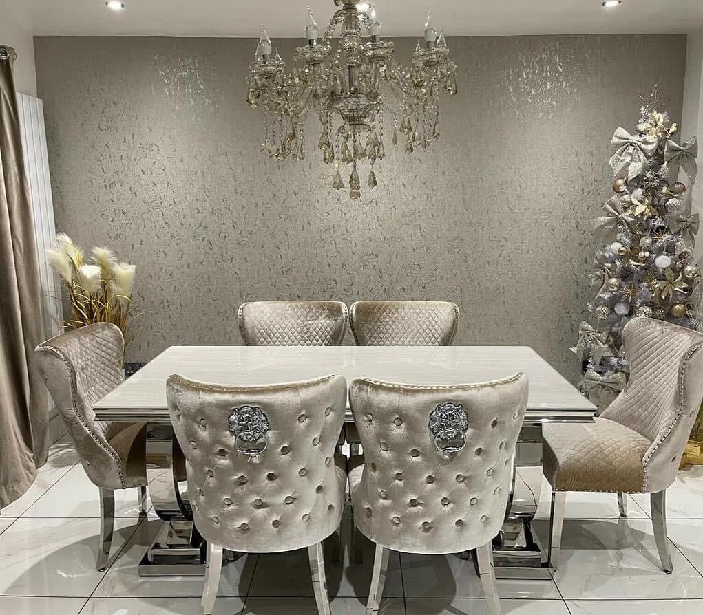 Arianna cream marble dining set store